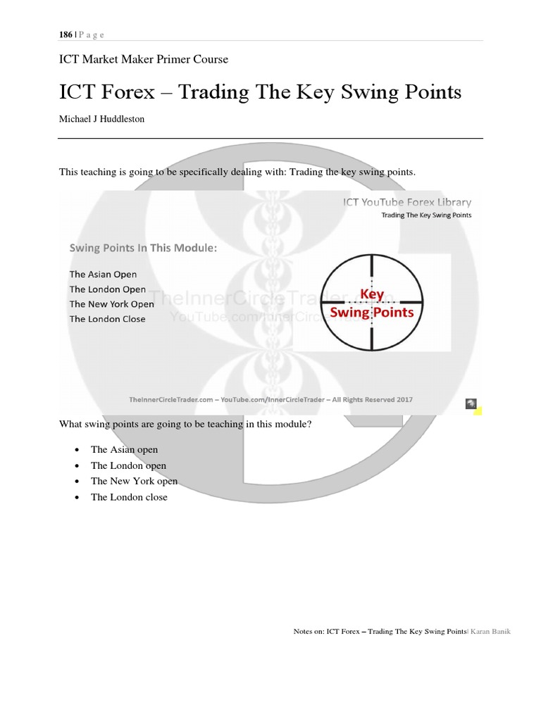 ICT Forex: Key Swing Points Explained | PDF | Market Trend | Foreign ...