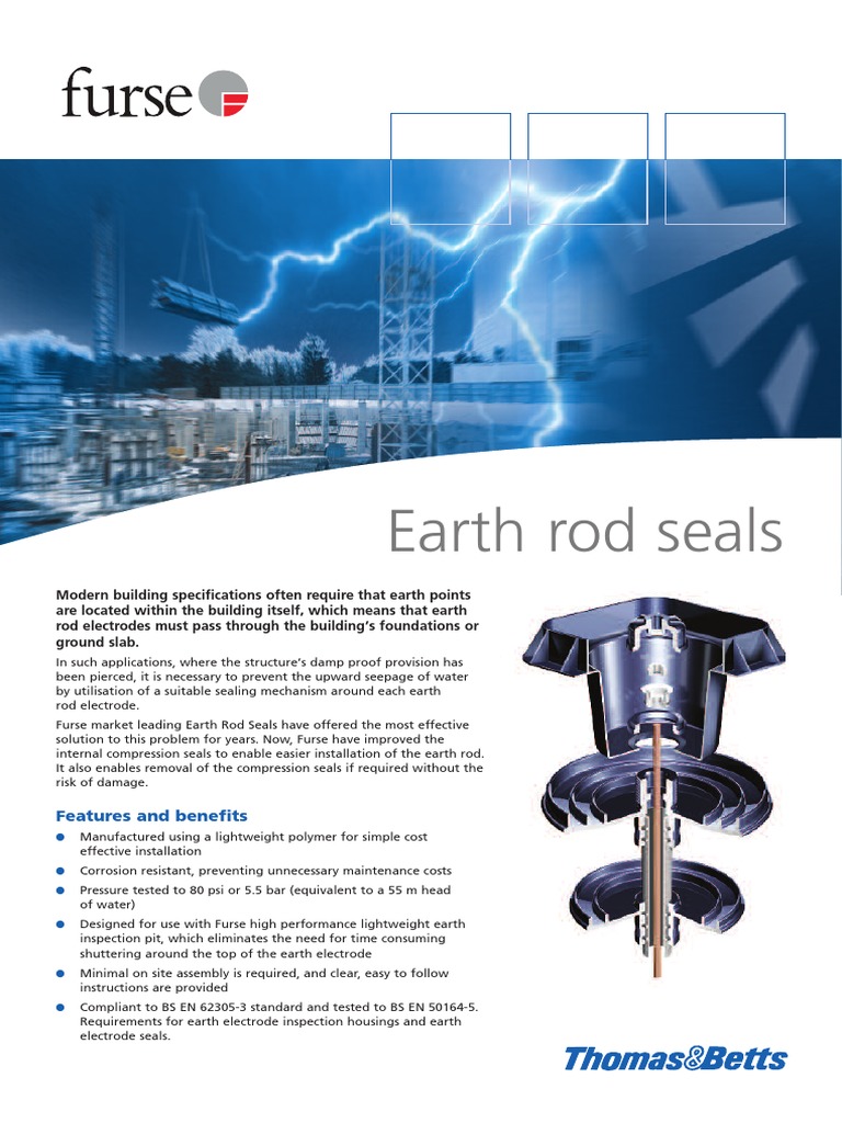Furse New Earth Rod Seals Flyer | PDF | Pipe (Fluid Conveyance ...