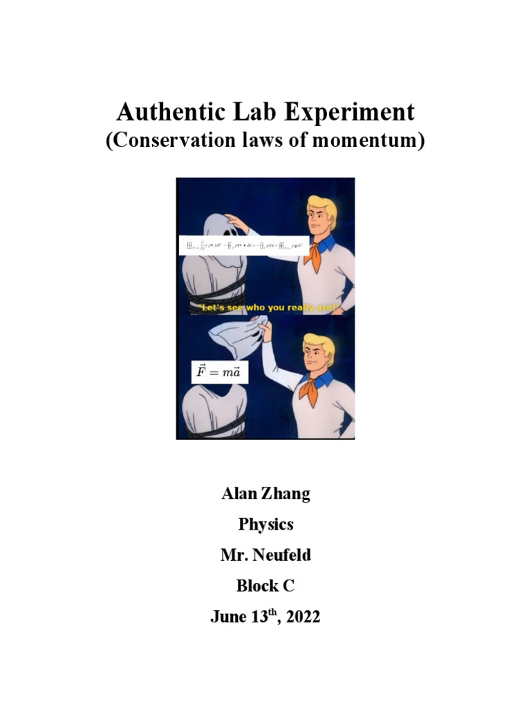Authentic Lab Experiment | PDF | Mass | Momentum