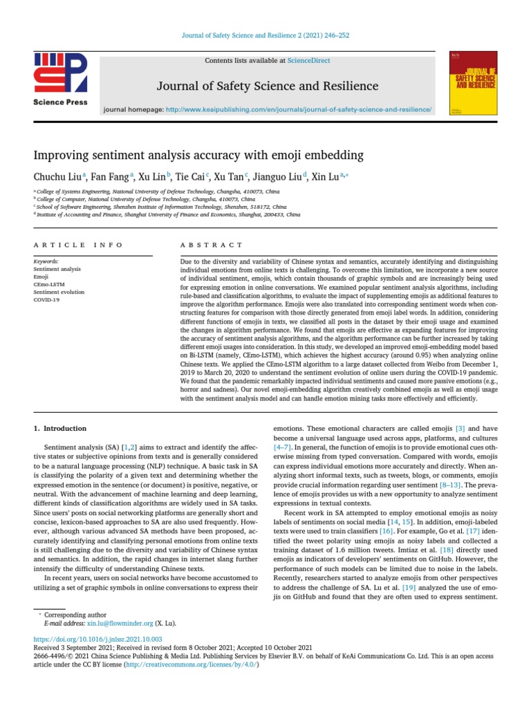Improving Sentiment Analysis Accuracy With Emoji | PDF | Computing ...