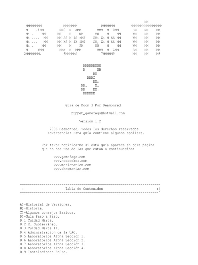 Guia Doom3 | PDF | Munición | Pistola