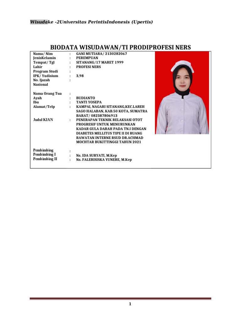 Gani Mutiara Buku Wisuda | PDF