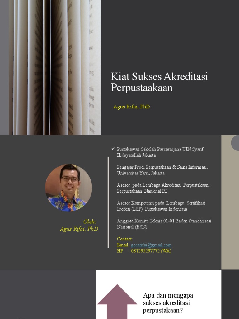 Presentasi - Kiat Sukses Akreditasi Perpustaakaan | PDF