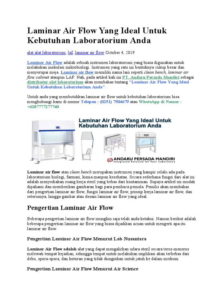 Laminar Air Flow | PDF