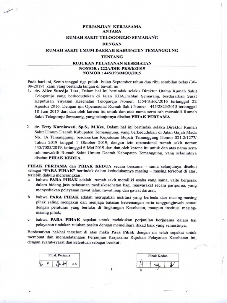 Mou Rumah Sakit Pdf