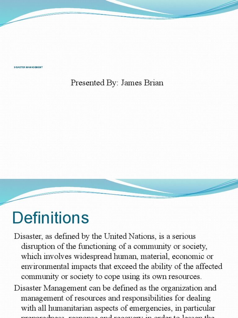 Disaster Management Ppt | PDF | Emergency Management | Natural Disasters