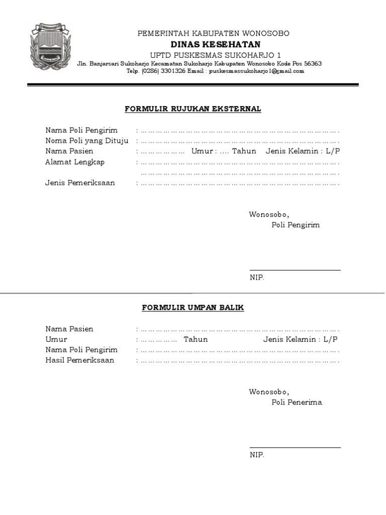 Form Rujukan Eksternal | PDF | Ilmu Sosial