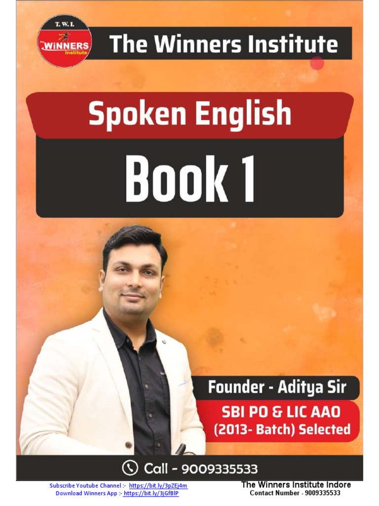 Spoken English Book 1 | Download Free PDF | You Tube | Web 2.0