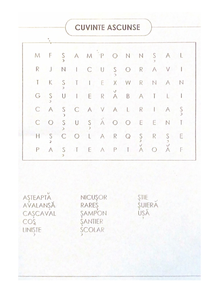 Cuvinte Ascunse | PDF