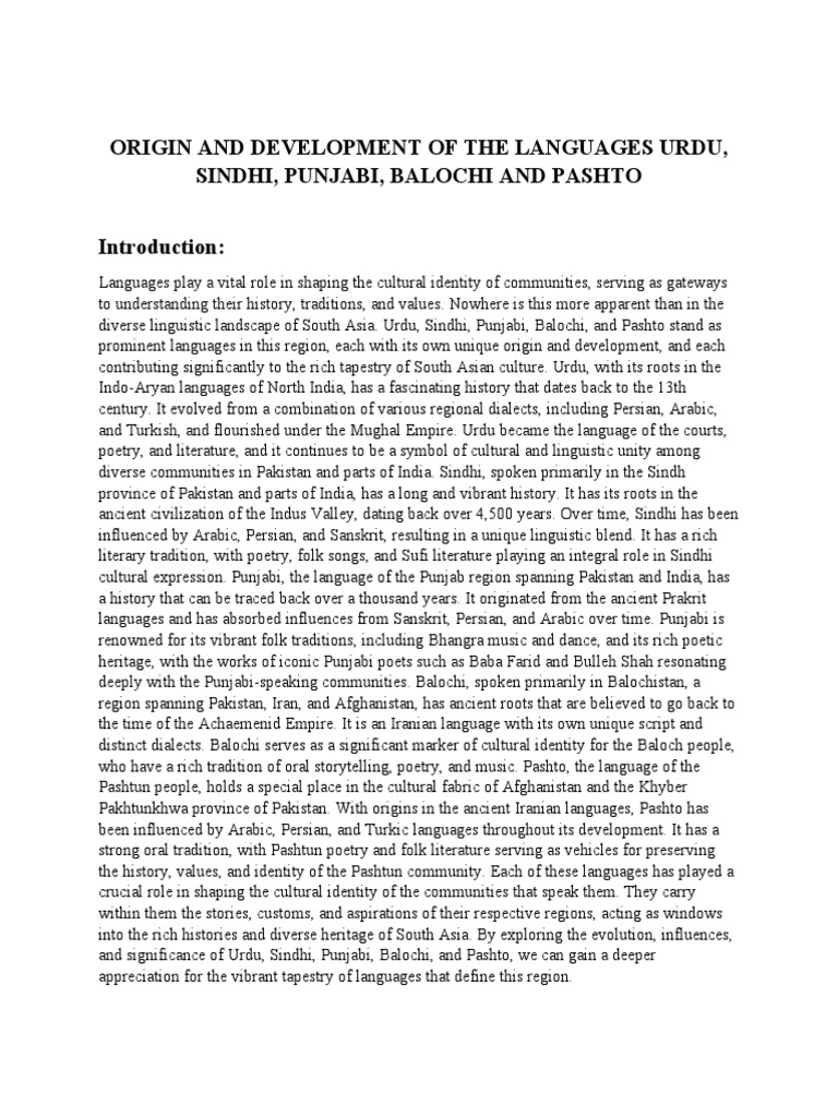 PST Assignment Sejal Sitani 1912285 | PDF | Urdu | Pashtuns