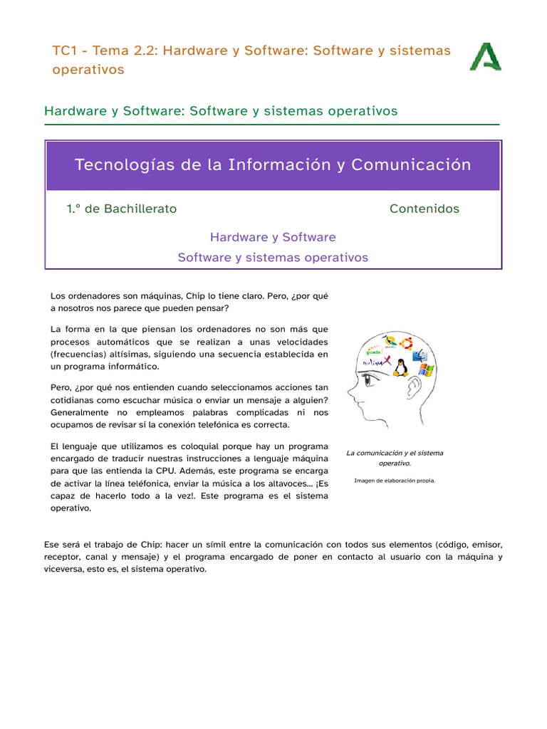 TC1 - Tema 2.2 Hardware y Software Software y Sistemas Operativos | PDF ...