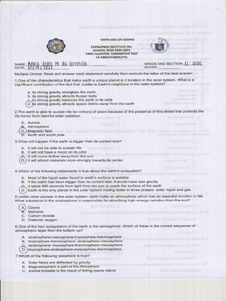Q1-Exam, E&lc, AP, Entre 12. | PDF