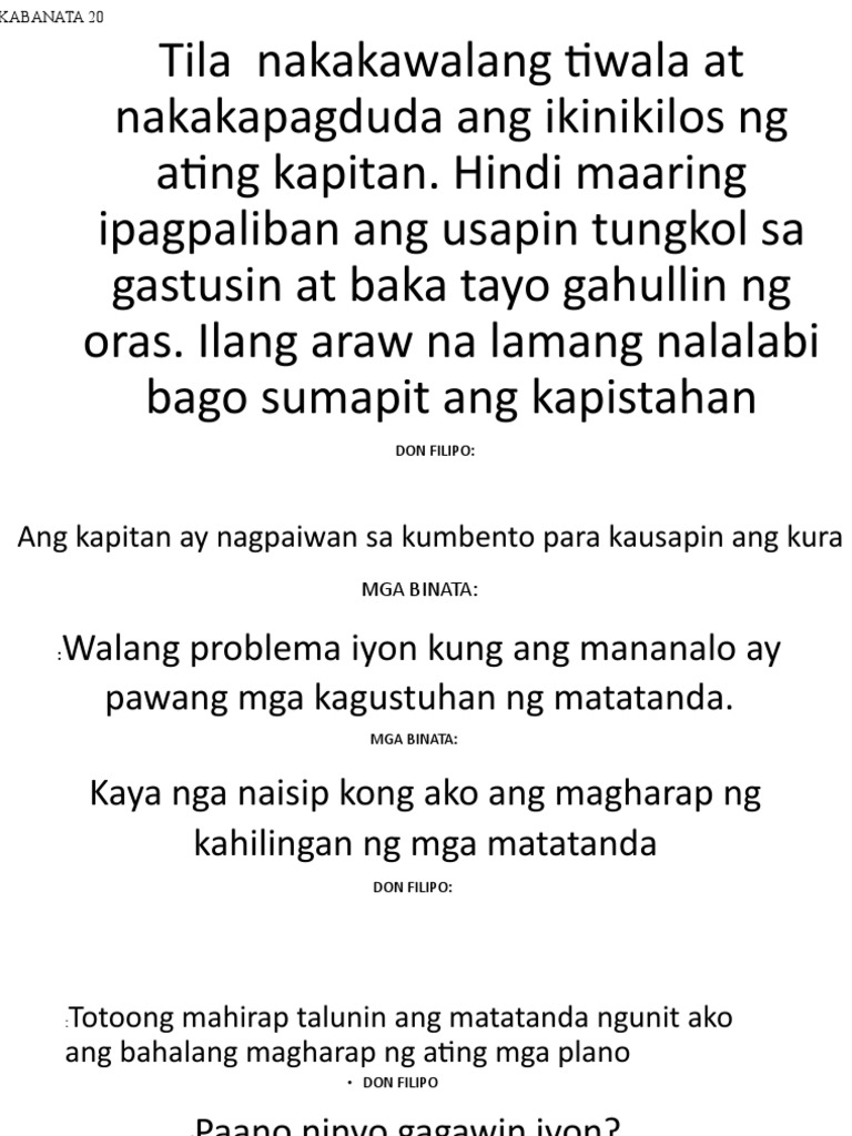 Kabanata 20 | PDF