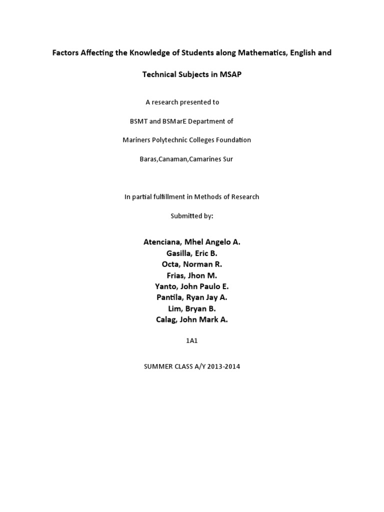 Thesis SUMMER | PDF | Mathematics | English Language