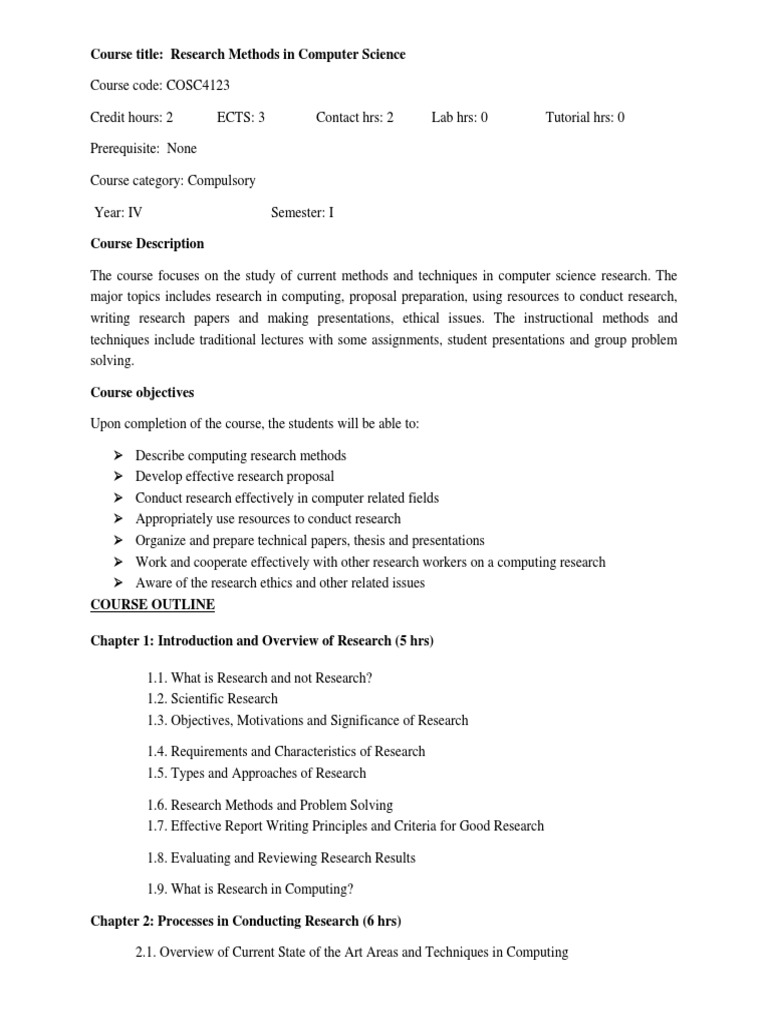 Research and Handouts | PDF