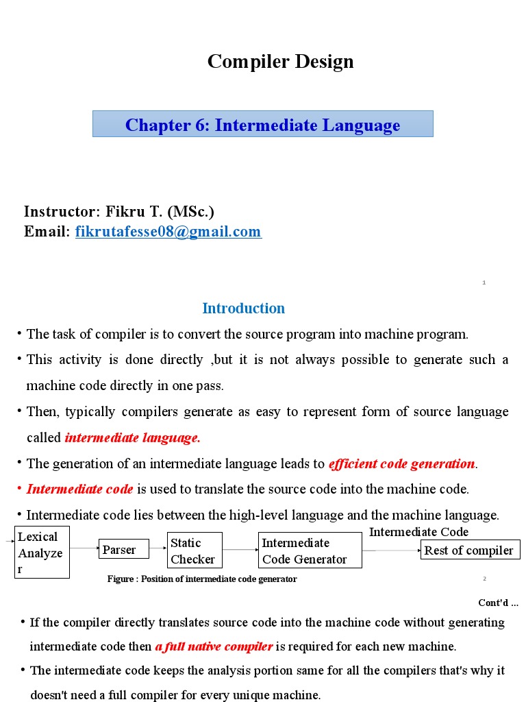 Chapter 6 Intermediate Languages Pdf
