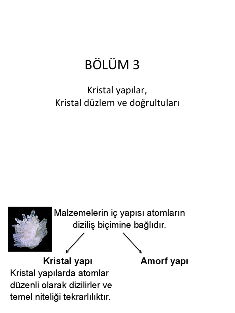 Bölüm3 (Kristal Yapı) | PDF