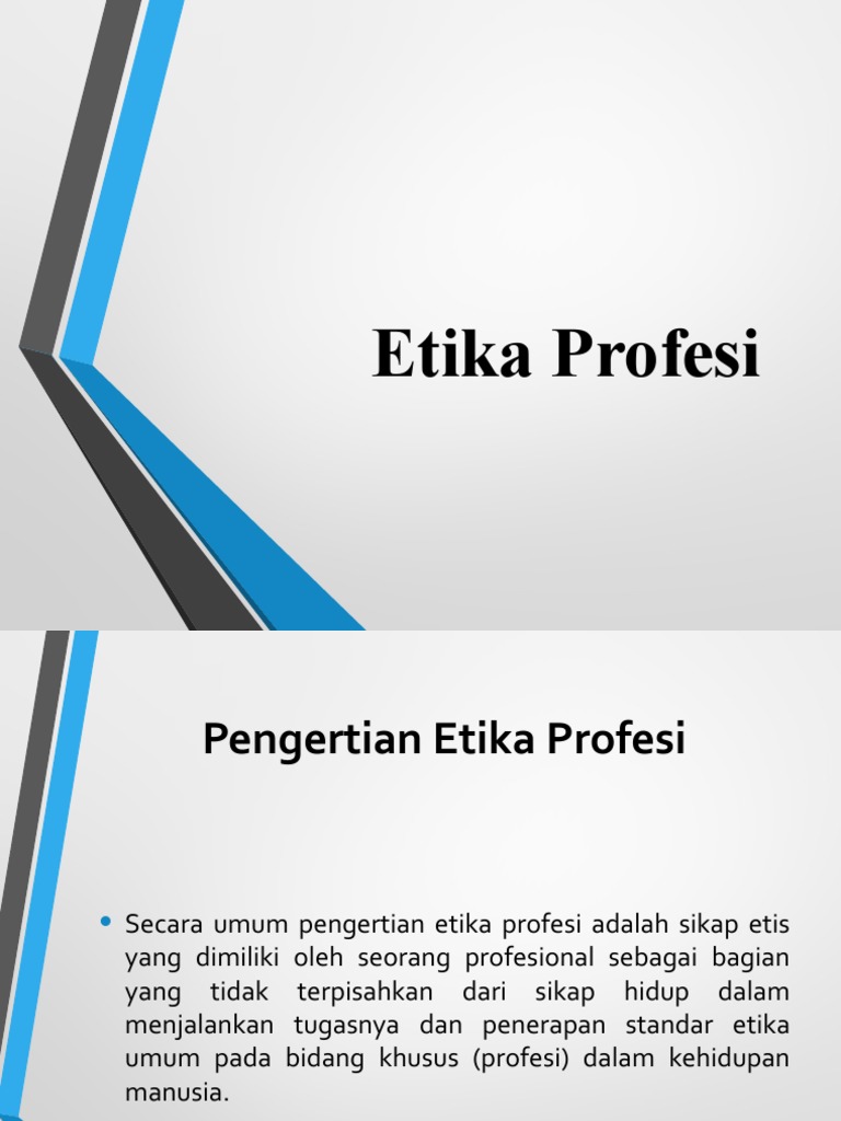 Etika Profesi Pertemuan 4 | PDF