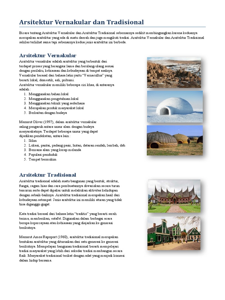Arsitektur Vernakular | PDF