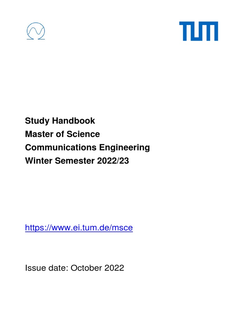 Communications and Electronics Engineering Study Handbook Okt 2022 | PDF | Thesis | Academic Term