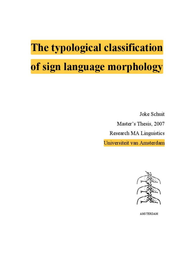 Typological Class | PDF | Morphology (Linguistics) | Sign Language