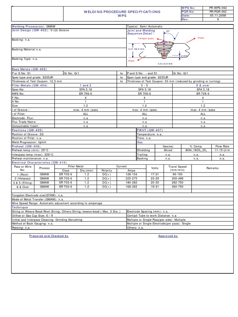 Ornek WPS (ASME IX) | PDF | Industrial Processes | Electromagnetism