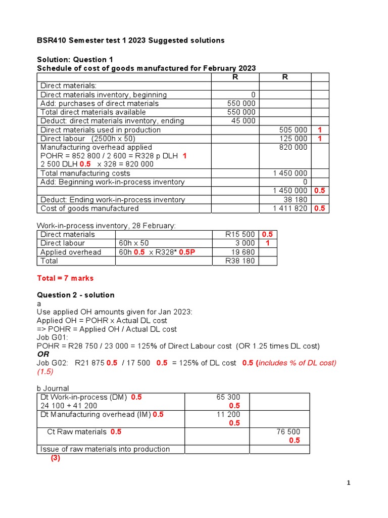 BSR410 ST1 2023 Solutions Final | PDF