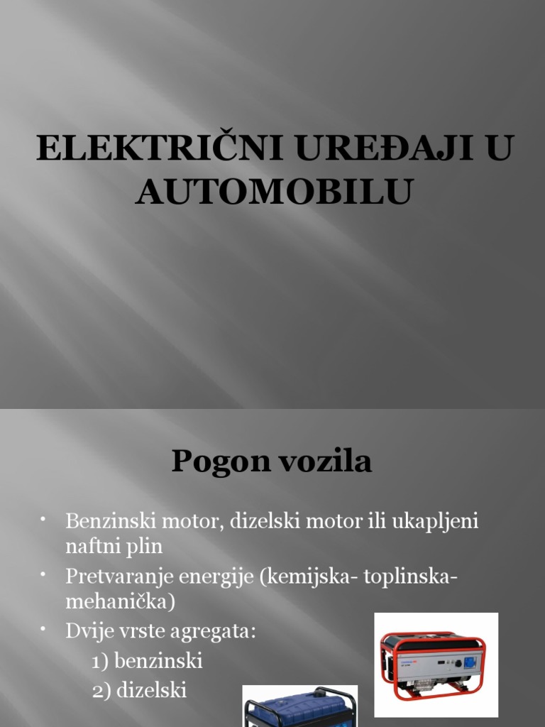 Električni Uređaji U Automobilu | PDF