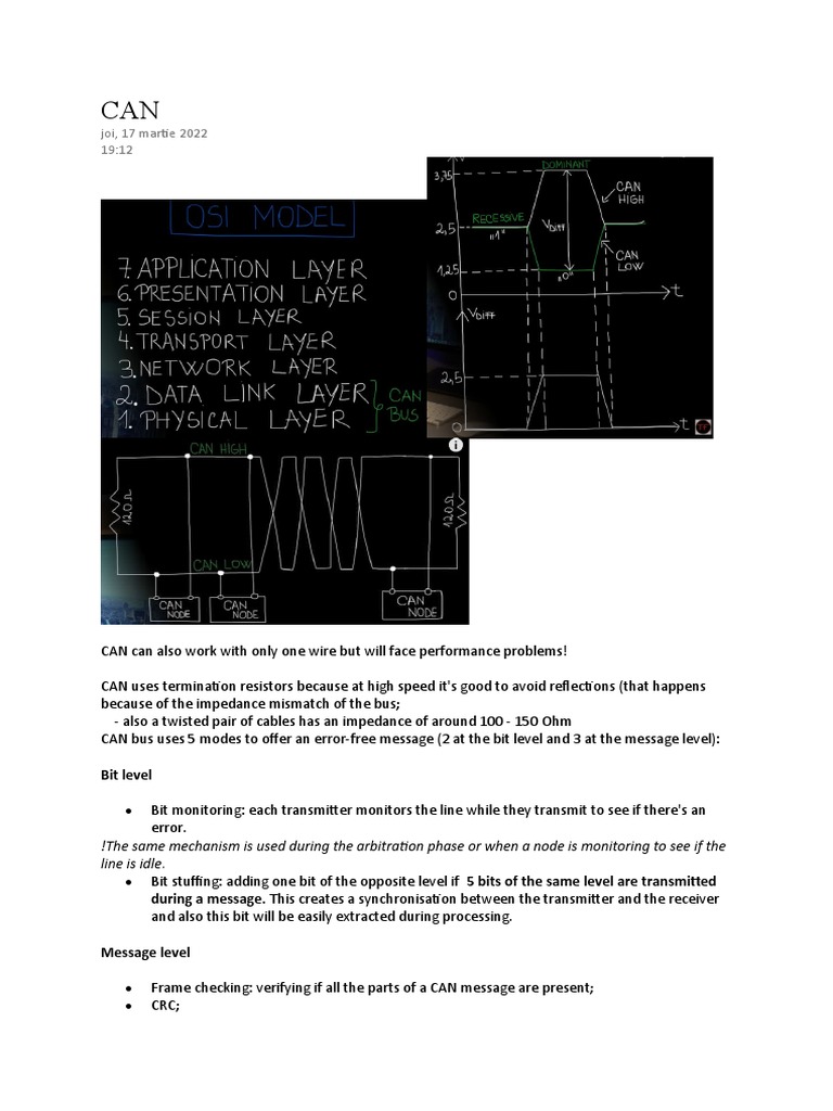 Funcionality of CAN Bus | PDF | Internet Protocols | Network Protocols