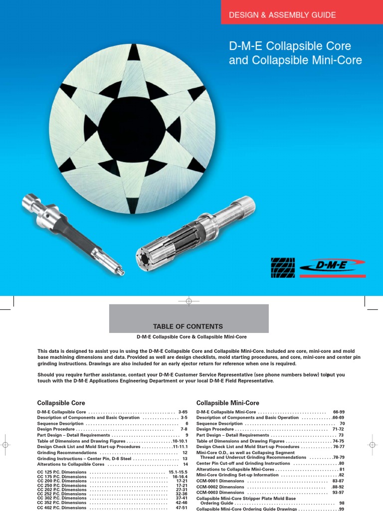 Collapsible Core Design Guide | PDF | Grinding (Abrasive Cutting ...