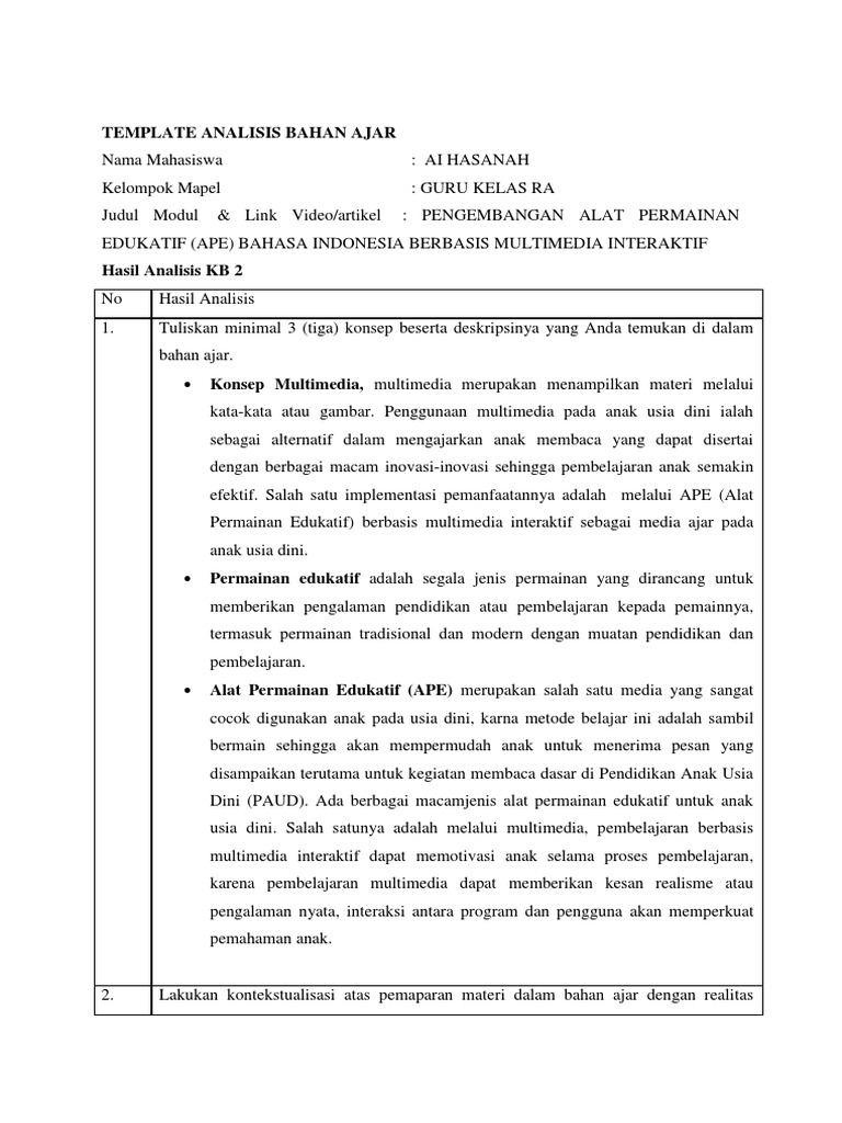 Analisa Modul 5 KB 2 | PDF