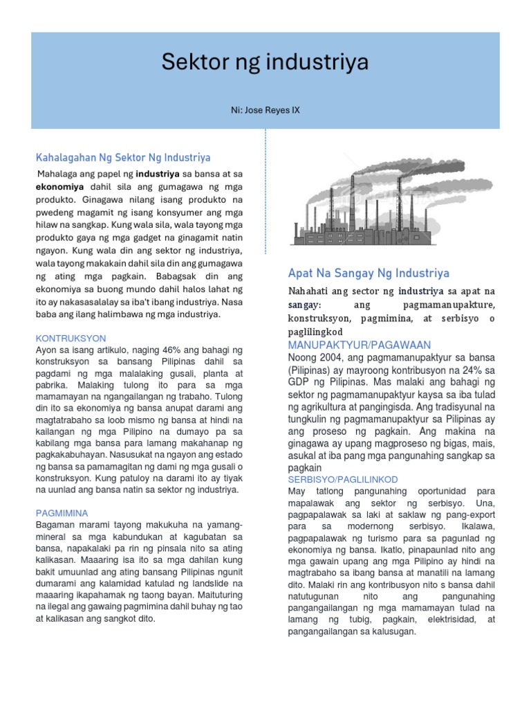 Sektor NG Industriya | PDF