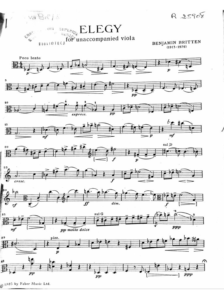 Britten Viola Elegy | PDF