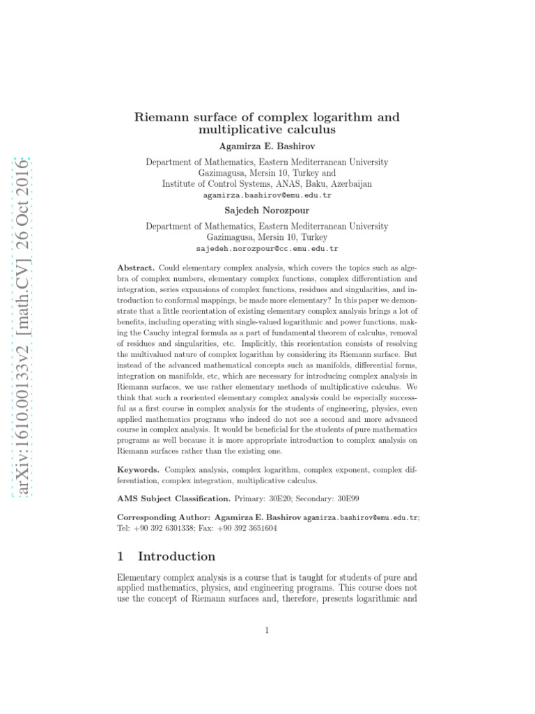 Intro to Complex Analysis Simplified | PDF | Complex Number | Complex ...