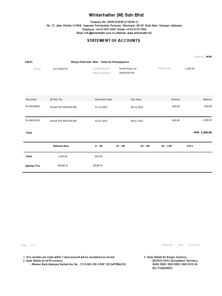 Customer Receivables Aging_20230106_140807 | PDF | Private Sector ...