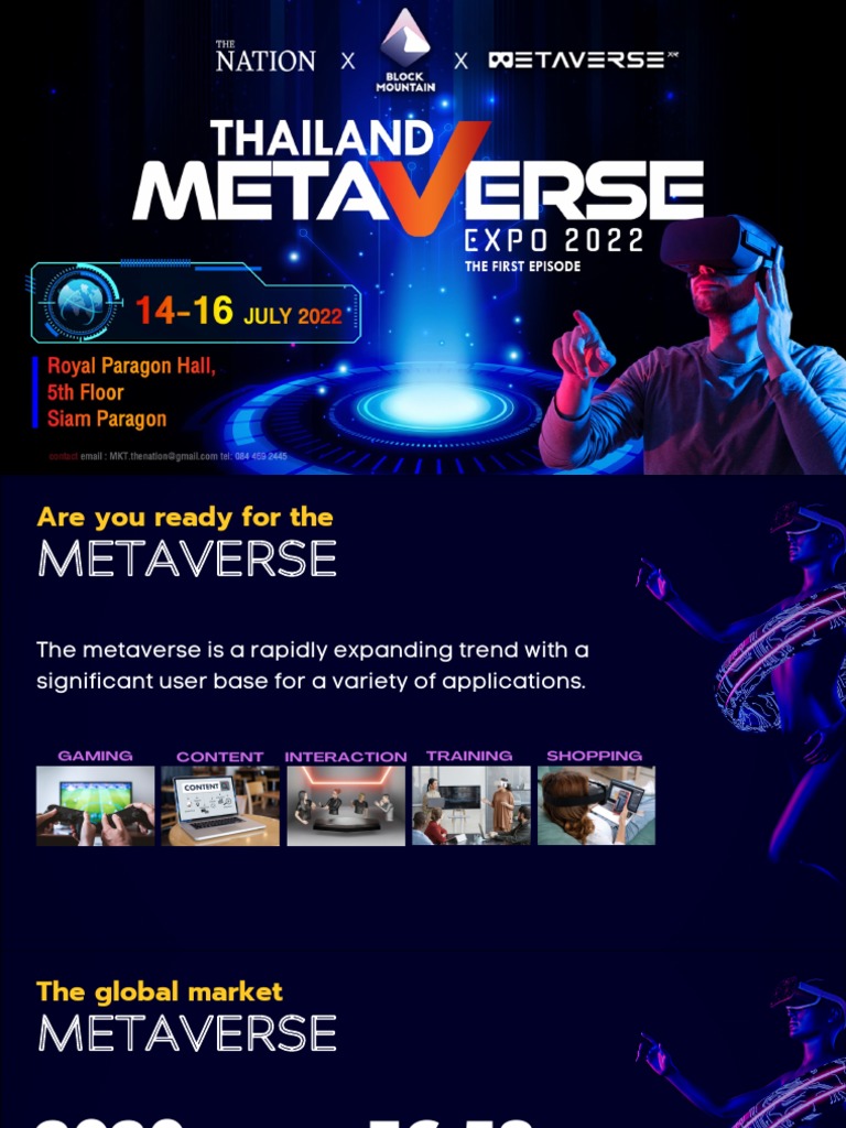 Thailan Metaverse Expo As of 23 May | Download Free PDF | Thailand | Cyberspace
