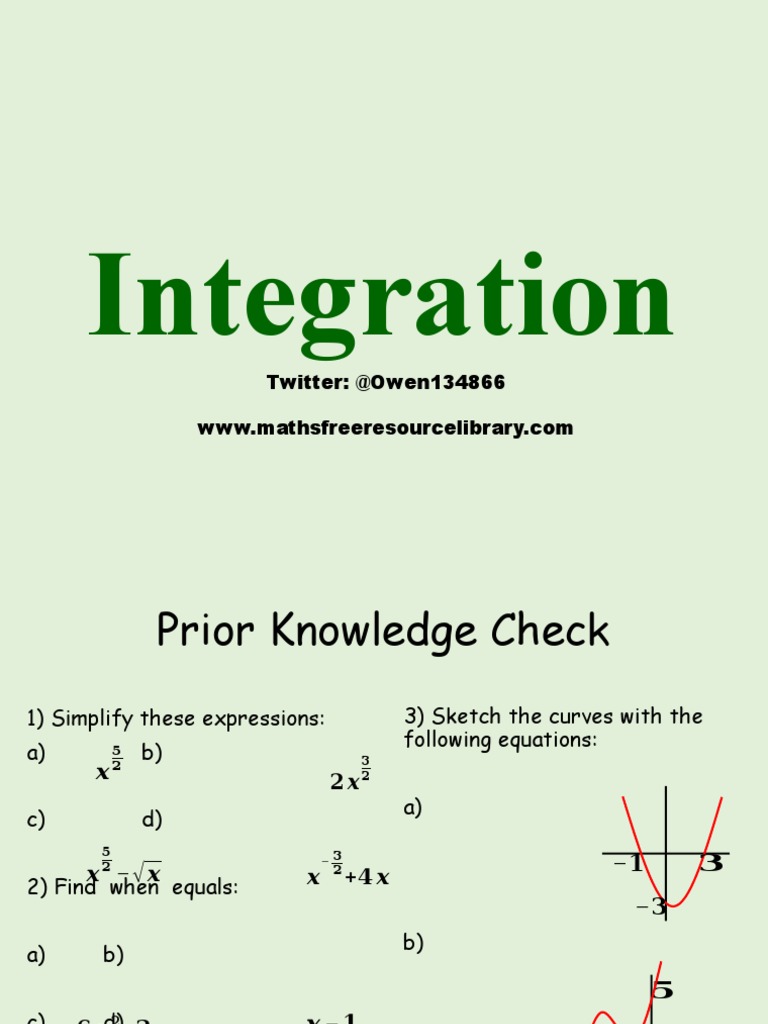13 Integration | PDF | Integral | Area