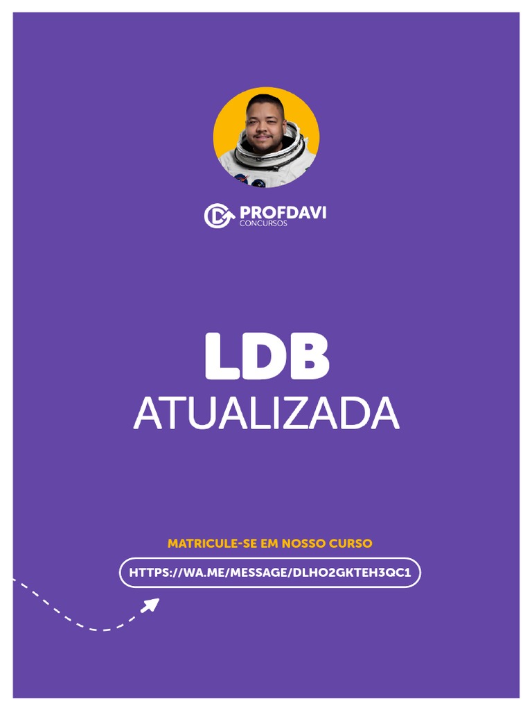 LDB Atualizada 2023 Professor Davi | Download grátis PDF | Pré-escola | Pedagogia