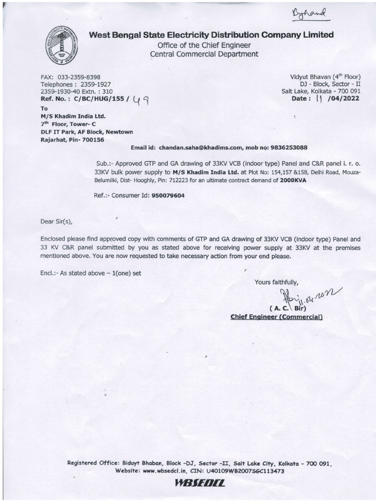 2 Panel VCB With CR Panel WBSEDCL Approved | PDF | Insulator ...