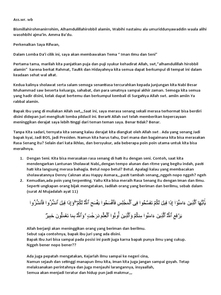 Pildacil | PDF | Agama & Spiritualitas