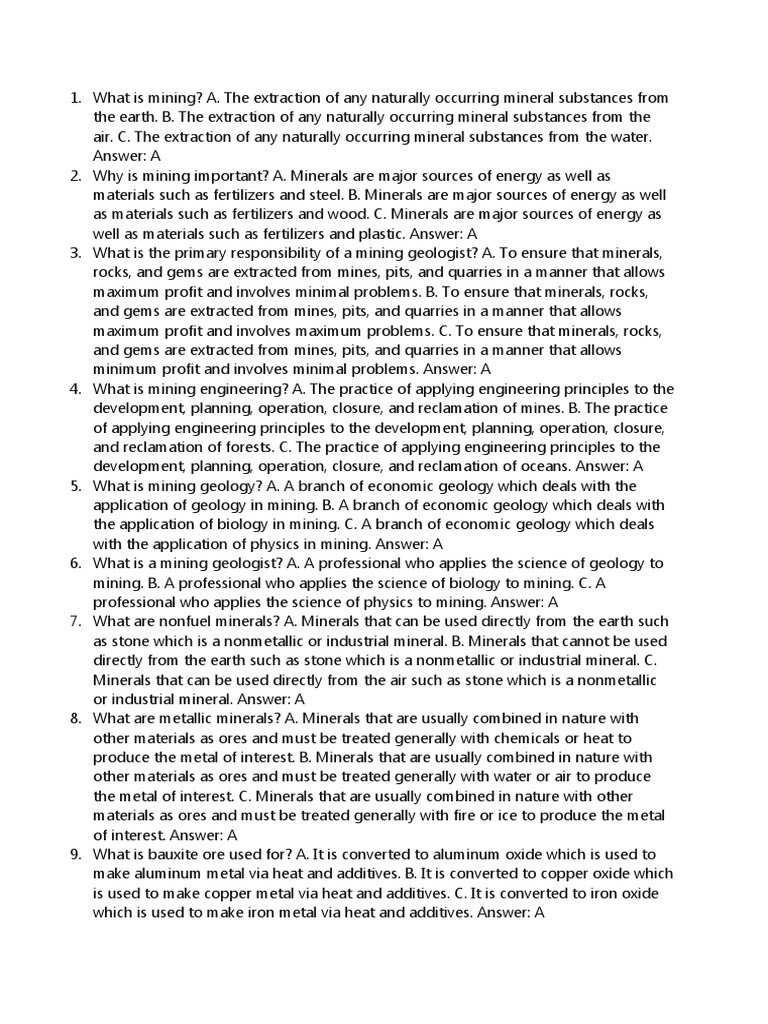 Mining and Exploration | PDF | Mining | Geology