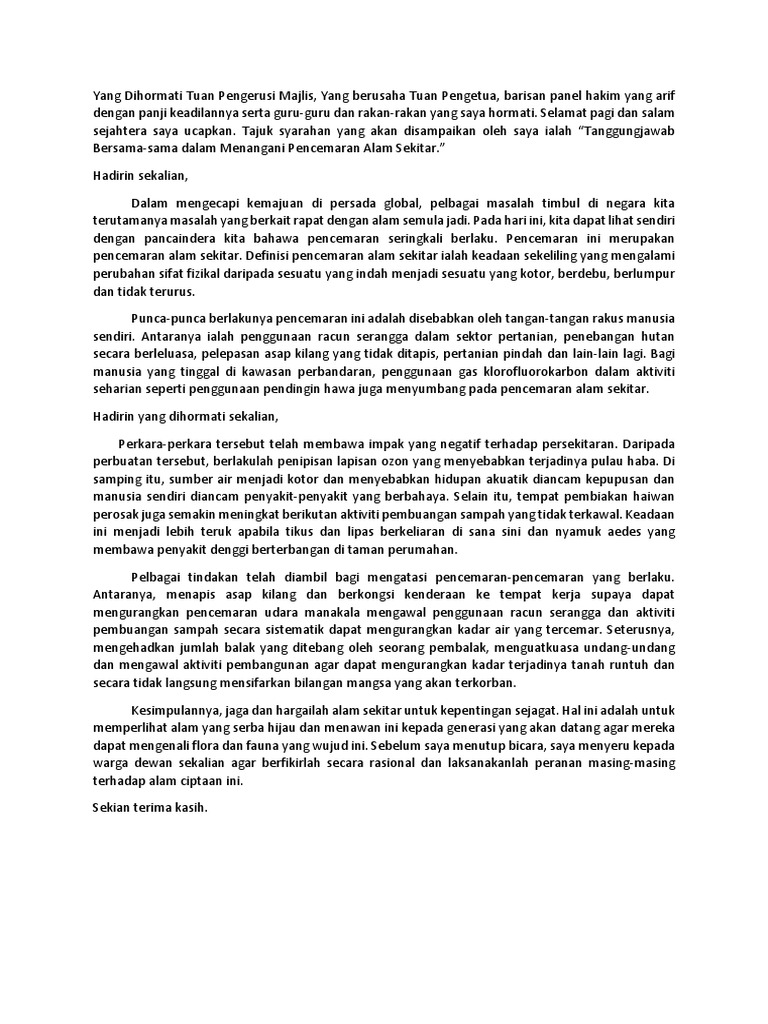 Contoh Syarahan | PDF