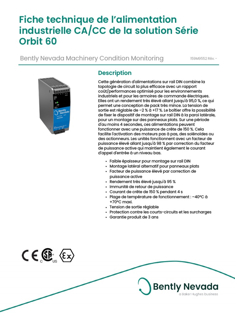 ORBIT 60 SERIES AC and DC Industrial Power Supply Datasheet-FRE ...