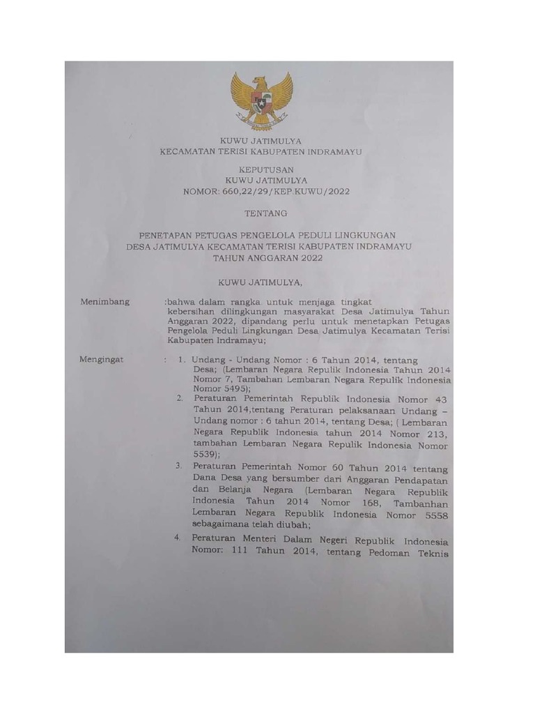 SK Peduli Lingkungan | PDF