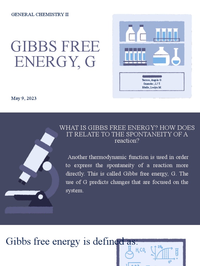 Gibbs Free Energy g | PDF