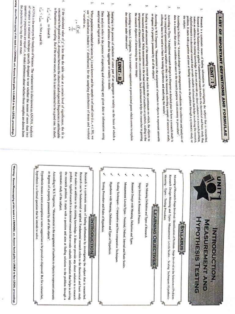Research Methodology Unit - 1 | PDF Research Methodology Unit - 1 | PDF