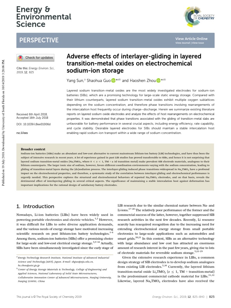 Adverse Effects of Interlayer-Gliding in Layered Transition-Metal Oxides On Electrochemical ...