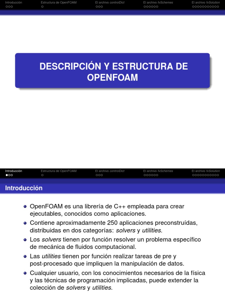 Estructura de OpenFOAM | PDF