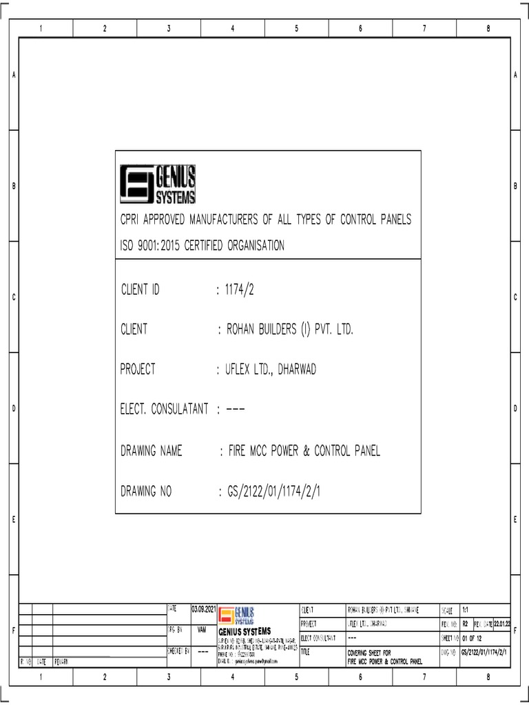 R2-Fire MCC Power Control Panel - SLD | PDF