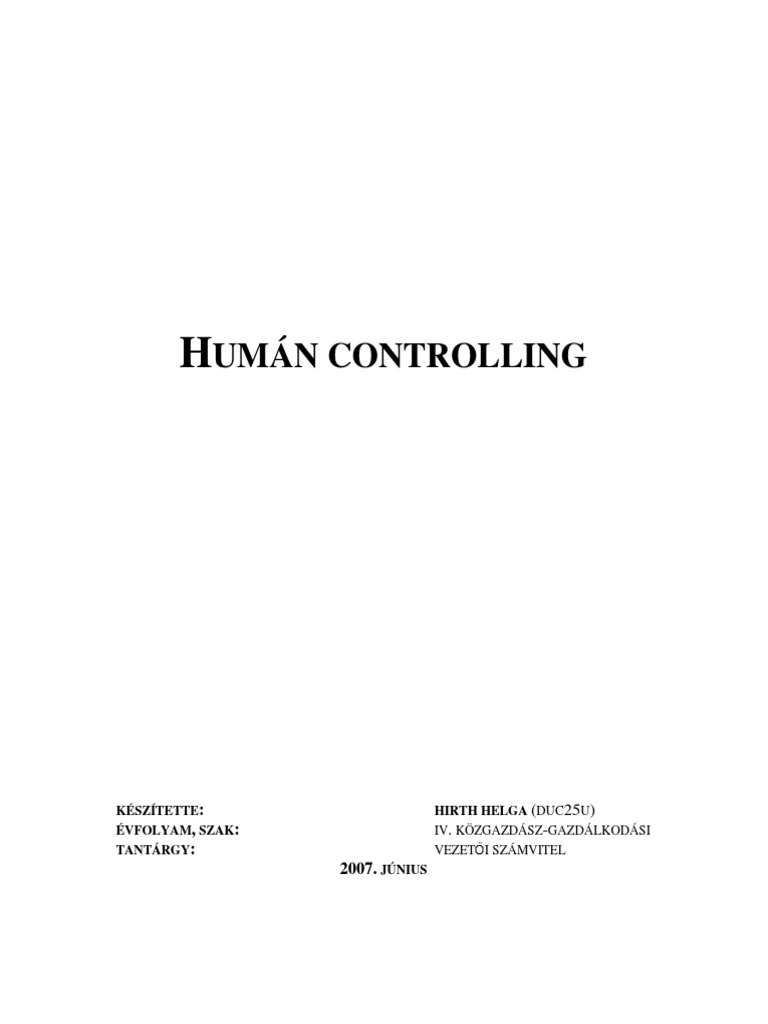 Human Controlling | PDF